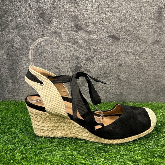 Vionic | Shoes | Vionic Espadrille Sandals Womens 95 M Black Brown ...